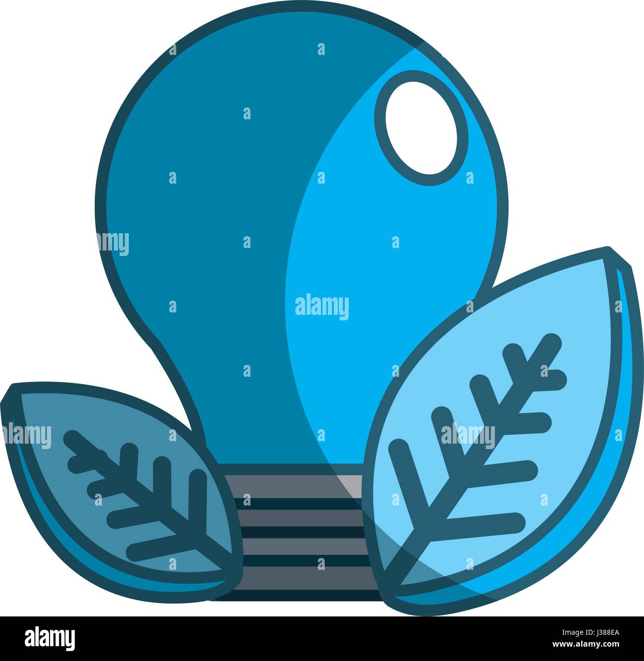 save bulb with leaves icon Stock Vector Image & Art - Alamy