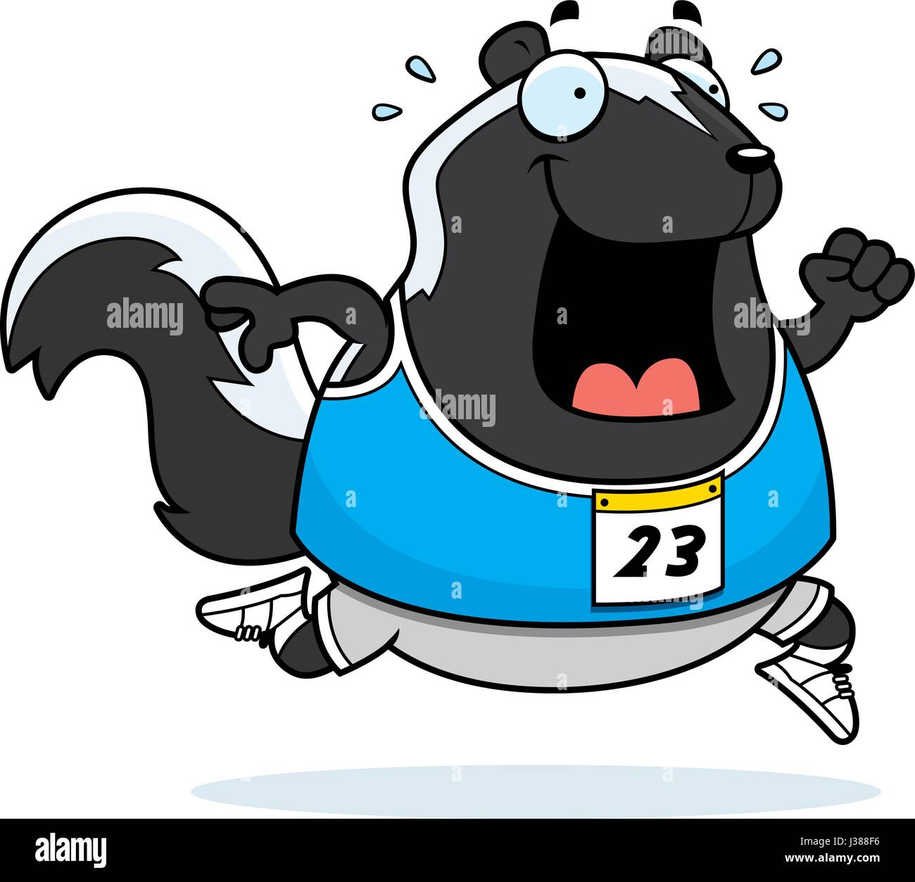 A happy cartoon skunk running in a race Stock Vector Image & Art - Alamy