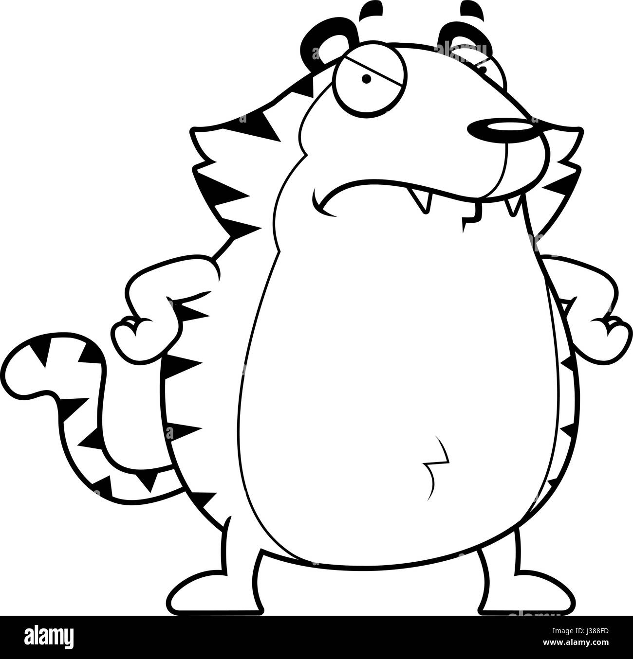 A cartoon tiger with an angry expression Stock Vector Image & Art - Alamy