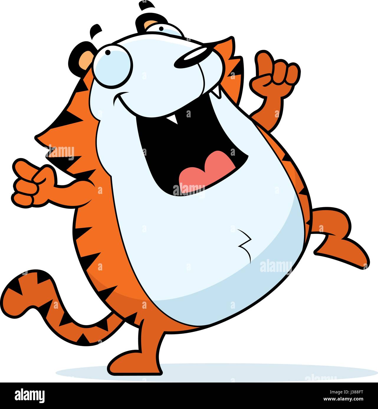 A happy cartoon tiger dancing and smiling Stock Vector Image & Art - Alamy