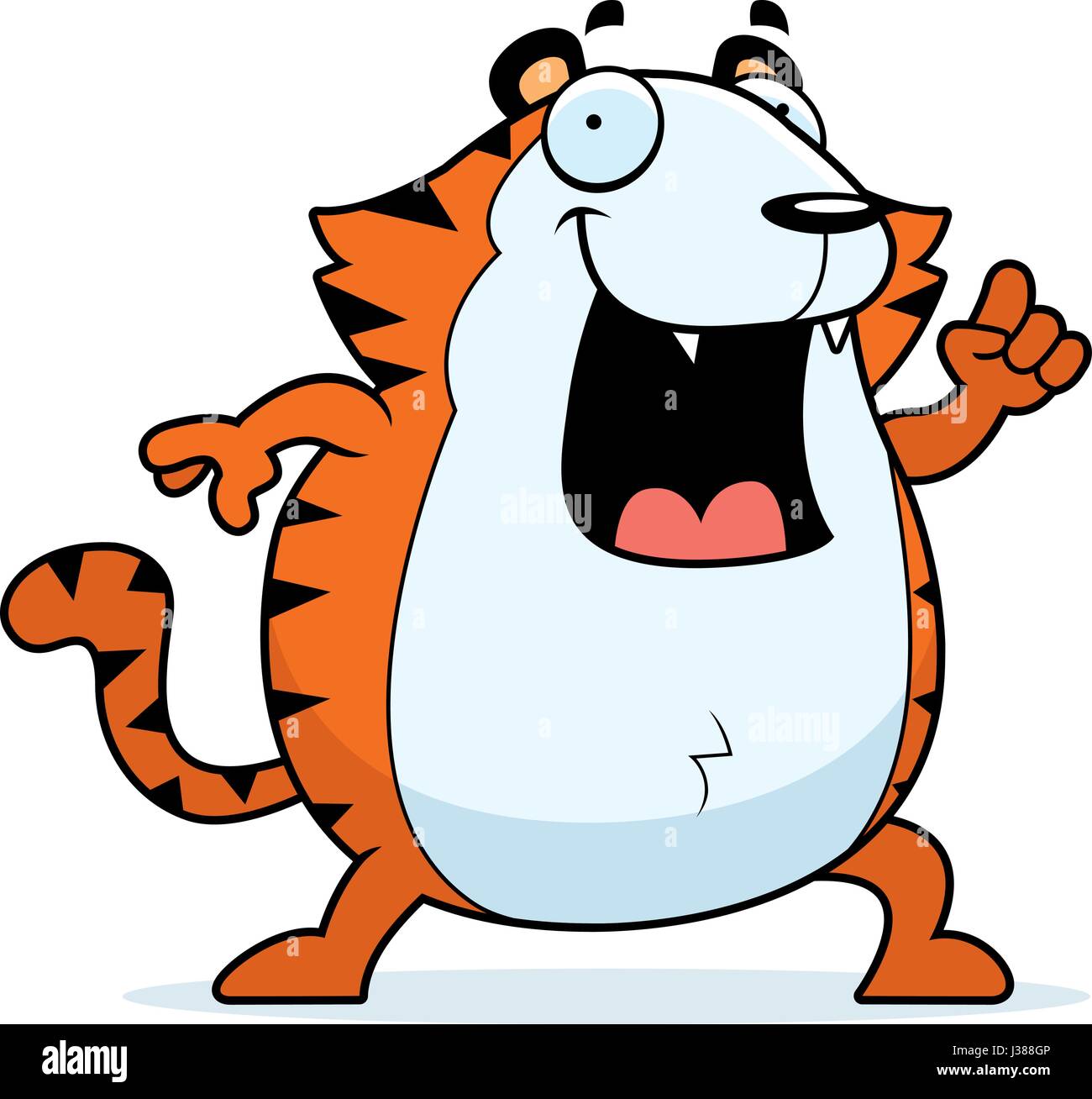 A happy cartoon tiger with an idea Stock Vector Image & Art - Alamy