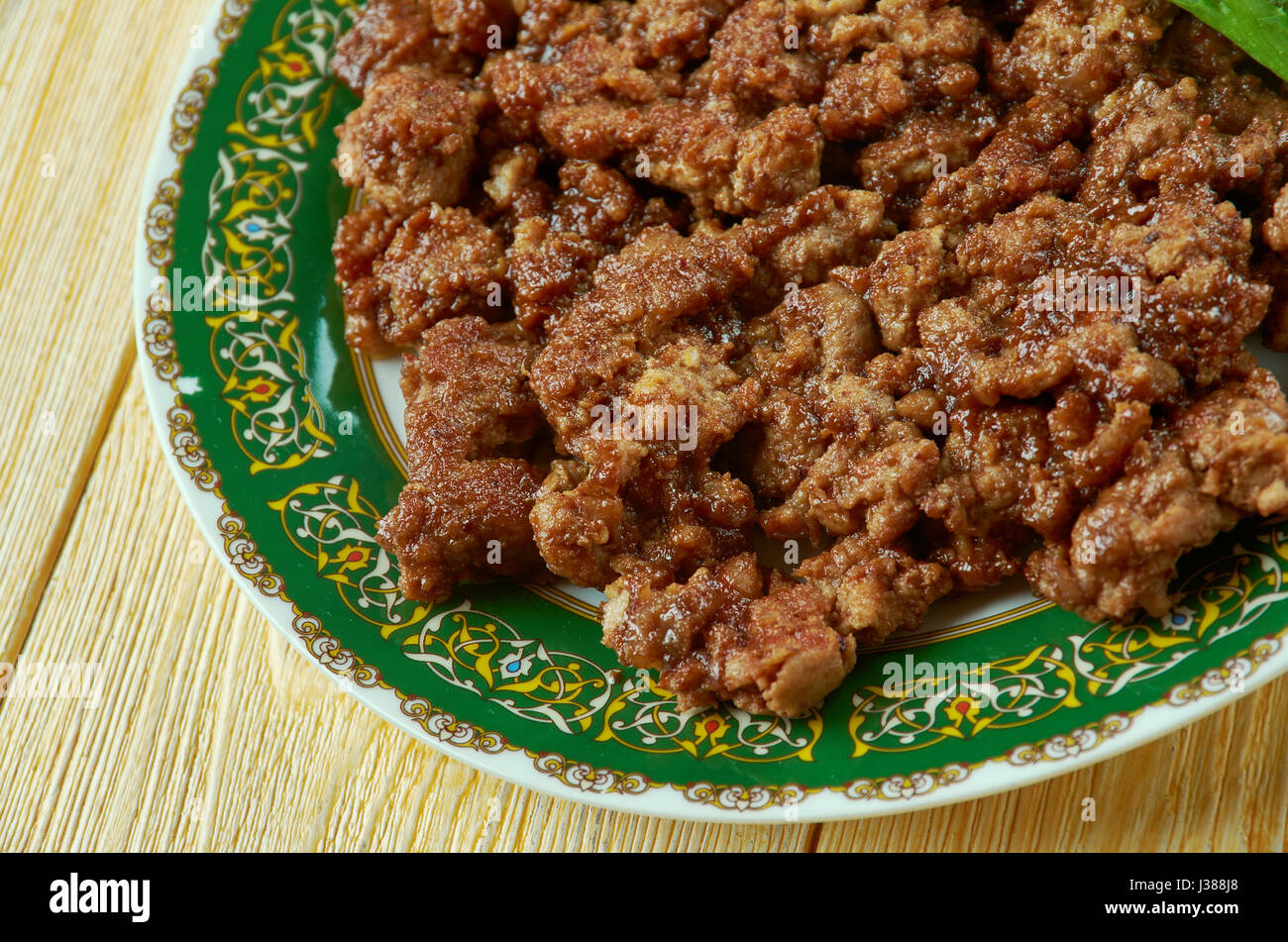 Kachri Qeema - traditional meat dish from the Indian subcontinent Stock ...