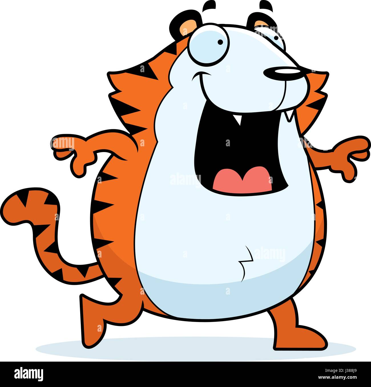 A happy cartoon tiger walking and smiling Stock Vector Image & Art - Alamy
