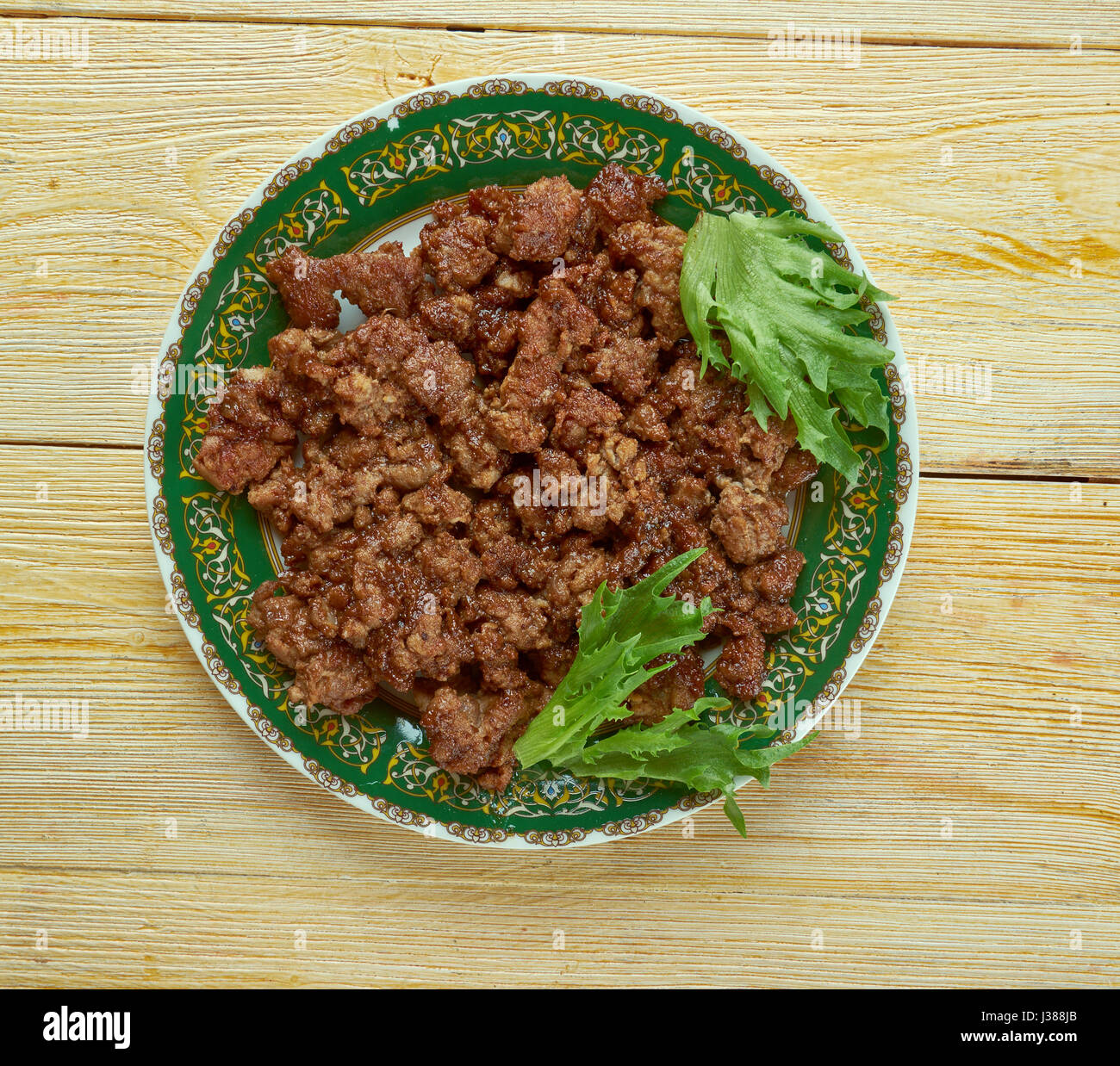 Kachri Qeema - traditional meat dish from the Indian subcontinent Stock ...