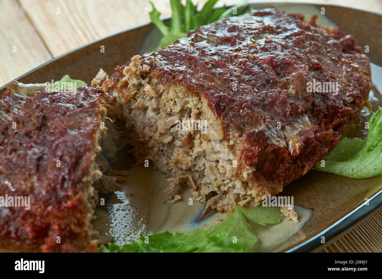 British Meatloaf Haslet . Lincolnshire cuisine Stock Photo - Alamy