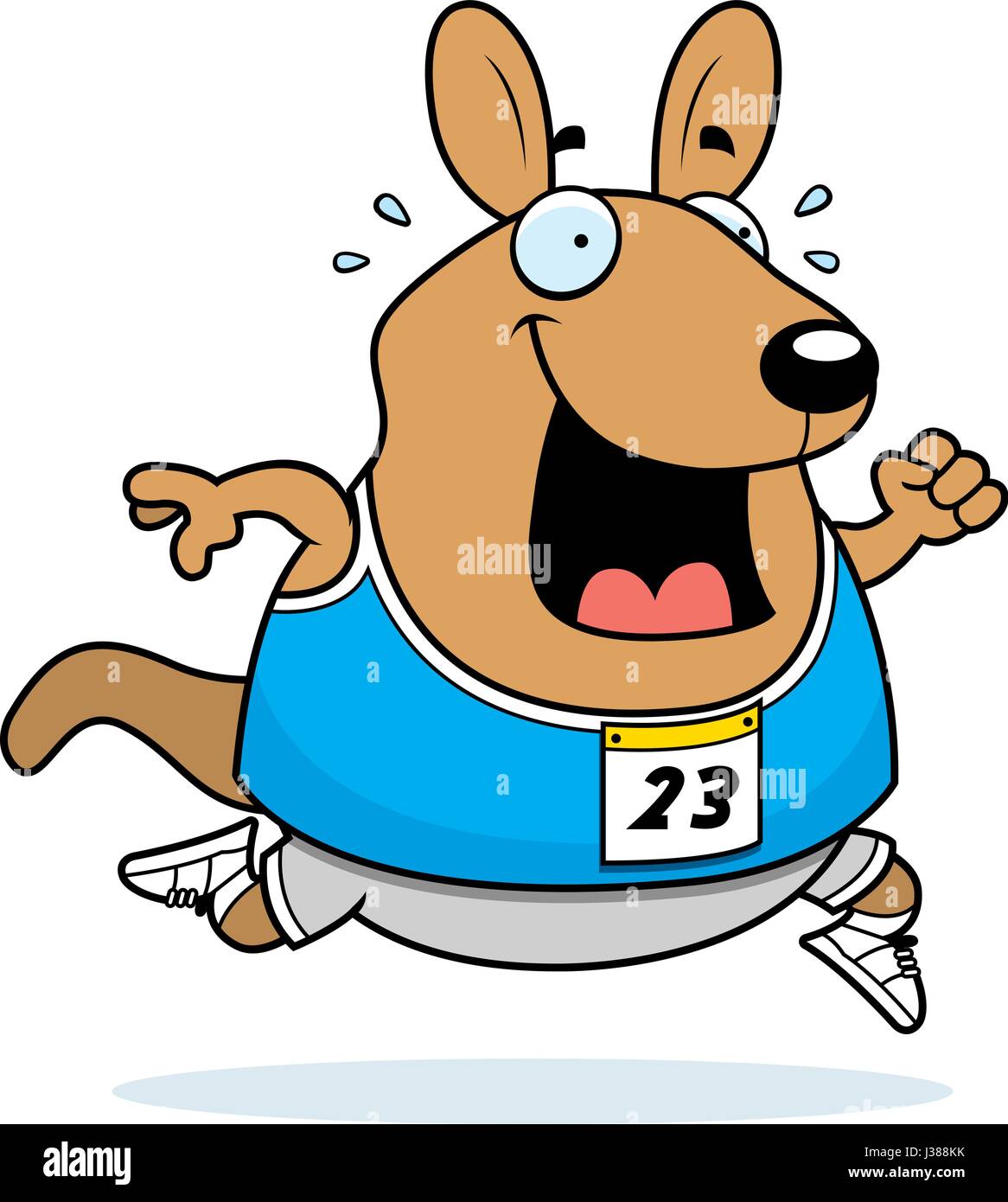 A happy cartoon wallaby running in a race Stock Vector Image & Art - Alamy