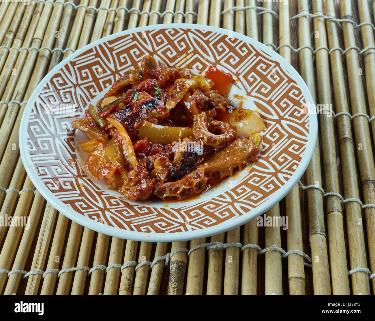 Gorur Bhuri Bhuna - Bangladeshi Spicy Cow Stomach Stock Photo - Alamy