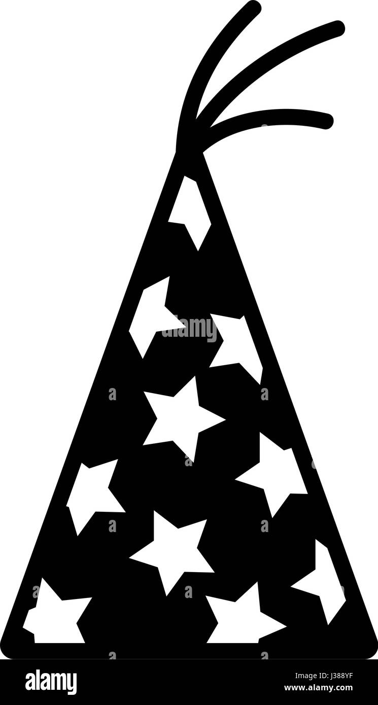 contour hat party to cebrate happy birthday Stock Vector Image & Art ...