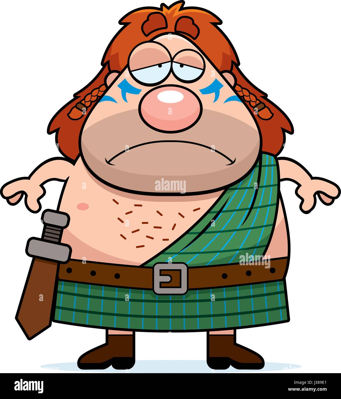 Scottish warrior illustration Stock Vector Images - Alamy