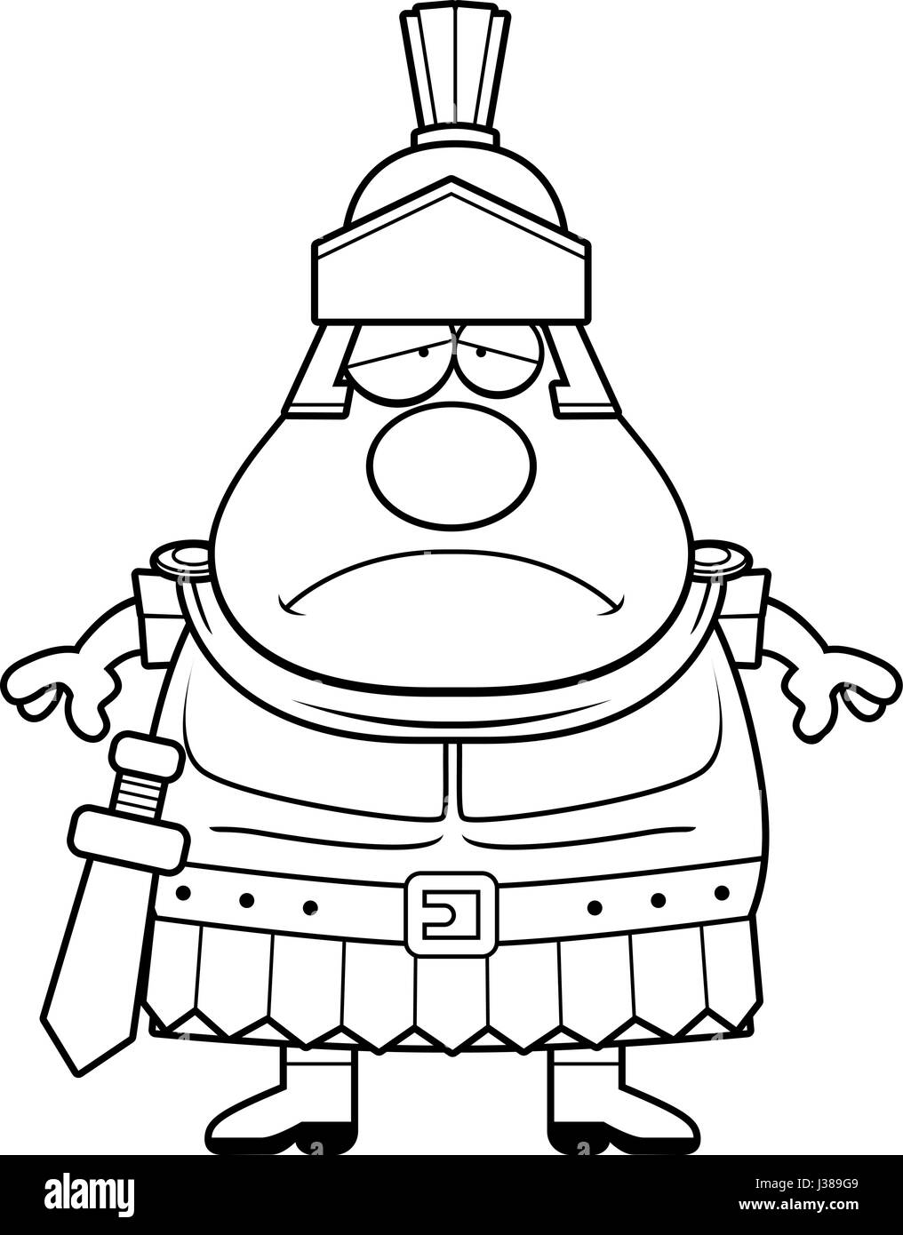 Cartoon illustration roman centurion looking hi-res stock photography ...