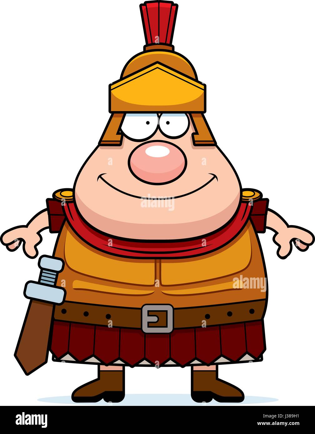 Cartoon illustration roman centurion looking hi-res stock photography ...