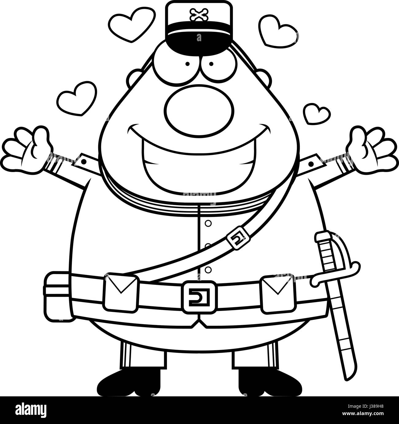 A cartoon illustration of a Civil War Union soldier ready to give a hug ...