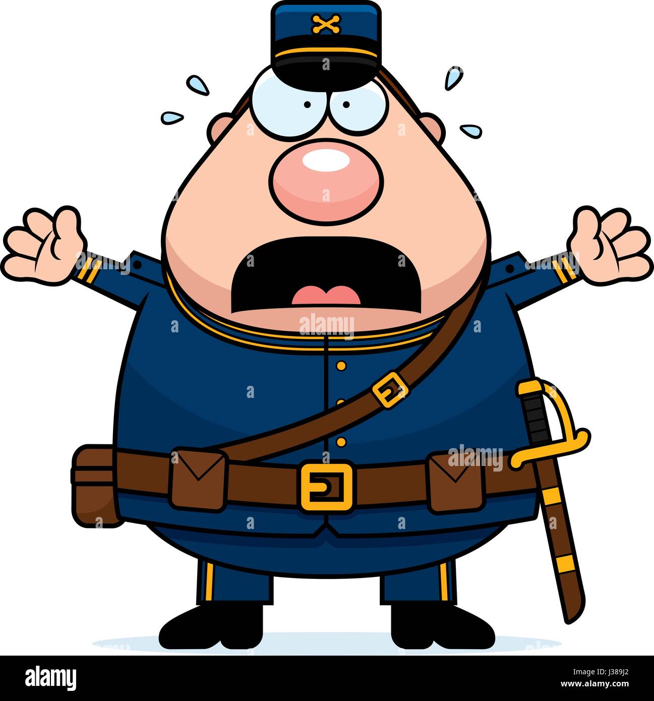 Frightened soldier Stock Vector Images - Alamy