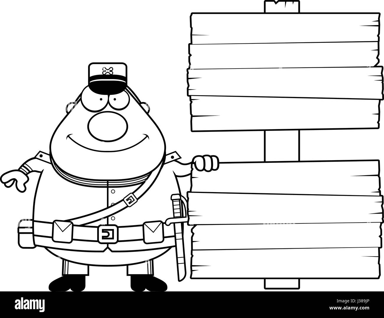 A cartoon illustration of a Civil War Union soldier with a sign Stock ...