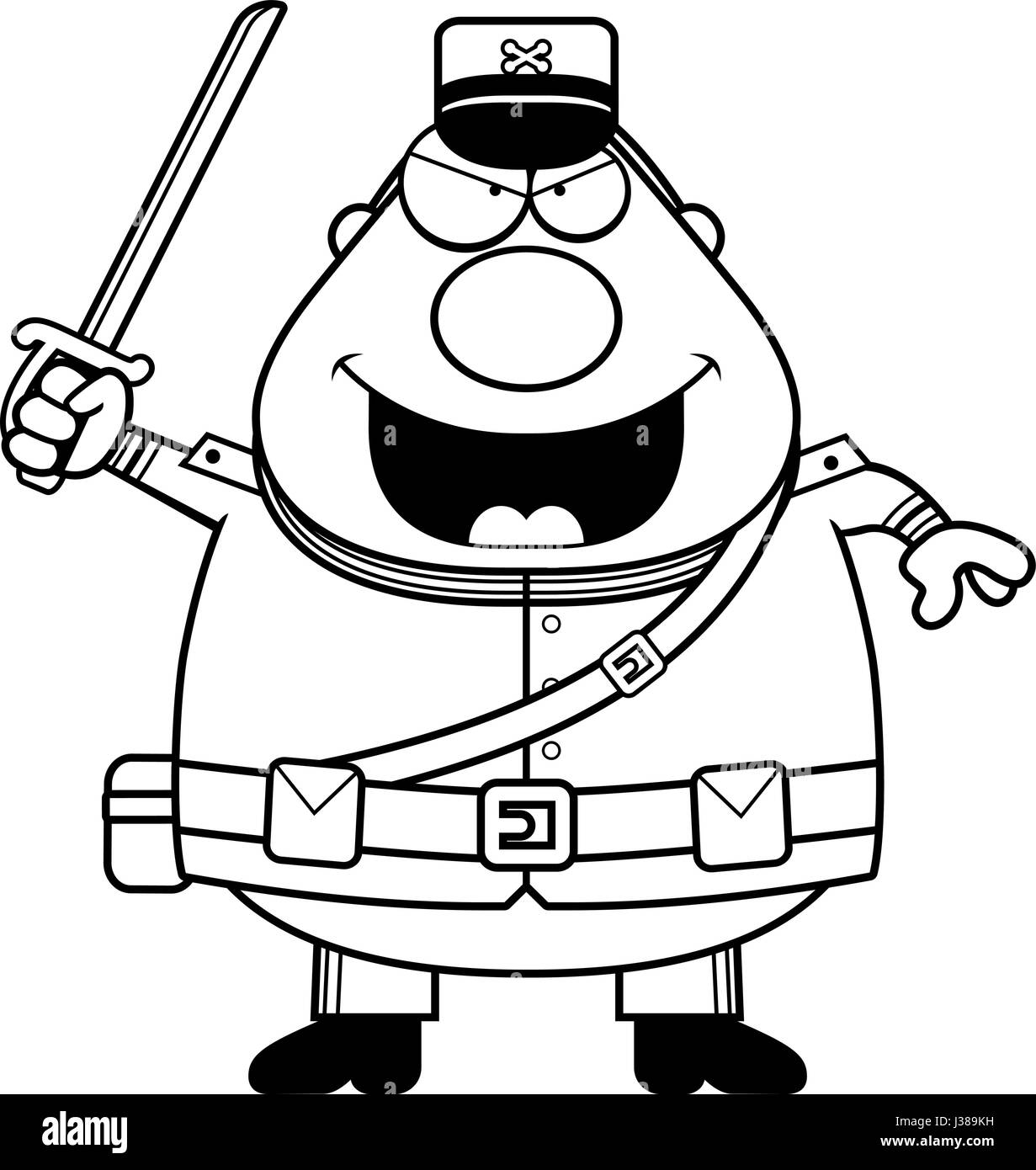 A cartoon illustration of a Civil War Union soldier looking angry Stock ...