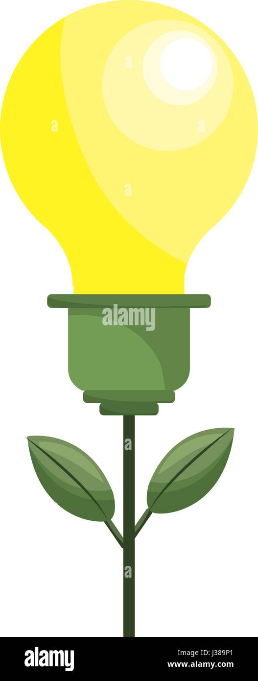 bulb plant with leaves to save environment Stock Vector Image & Art - Alamy