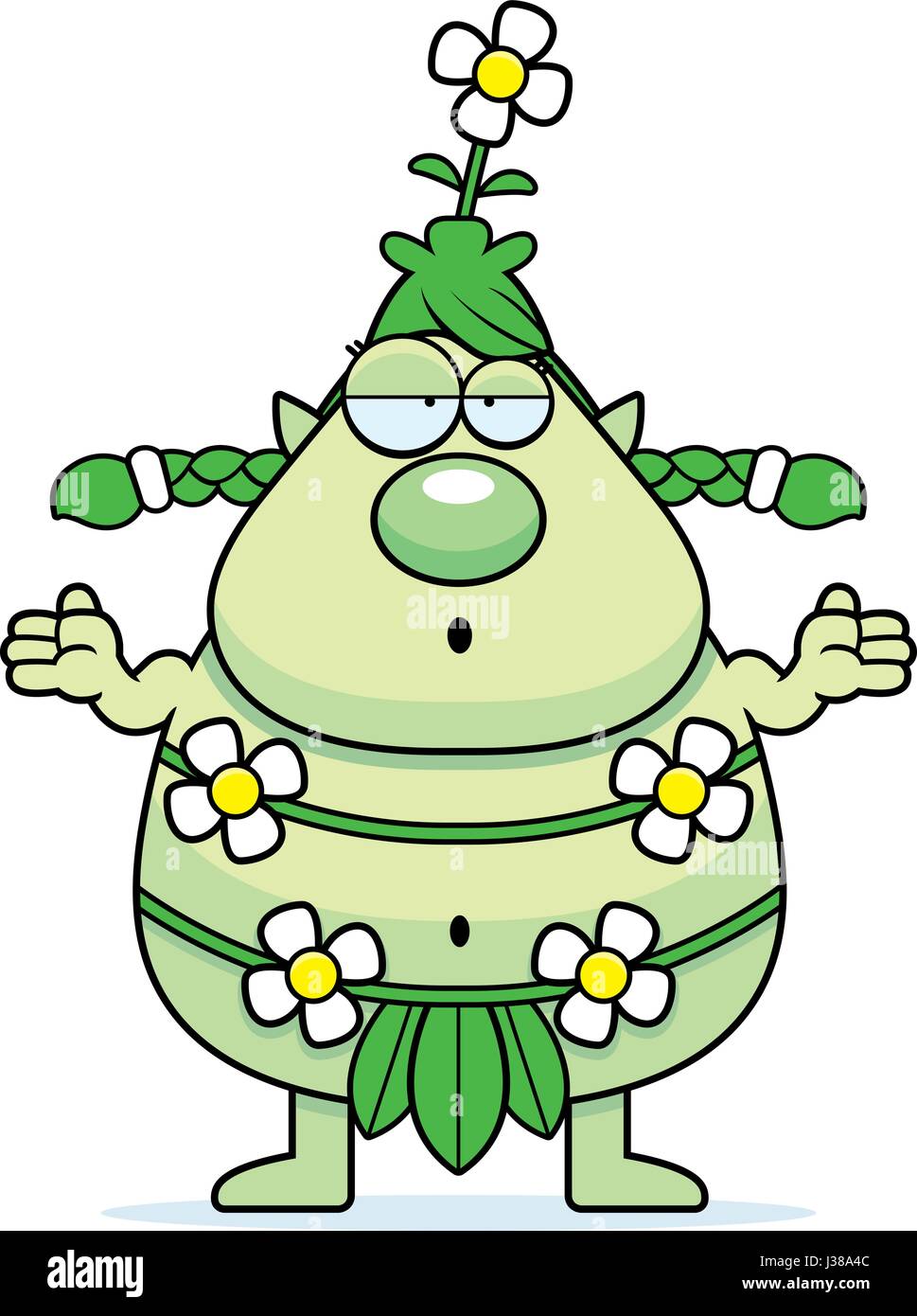 Confused Cartoon Plant