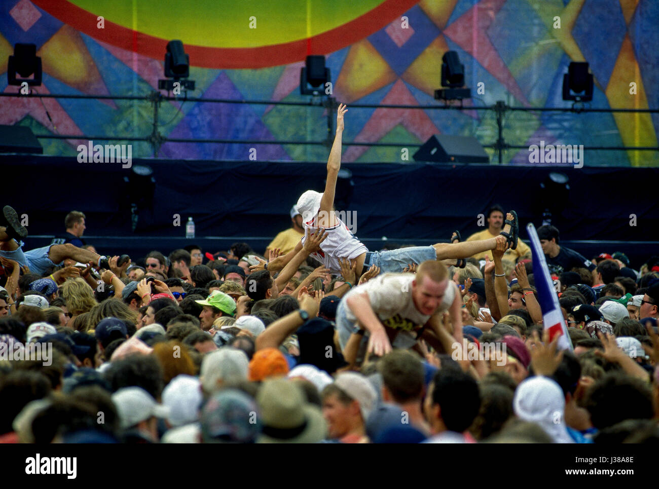 Gig crowd surf hi-res stock photography and images - Alamy
