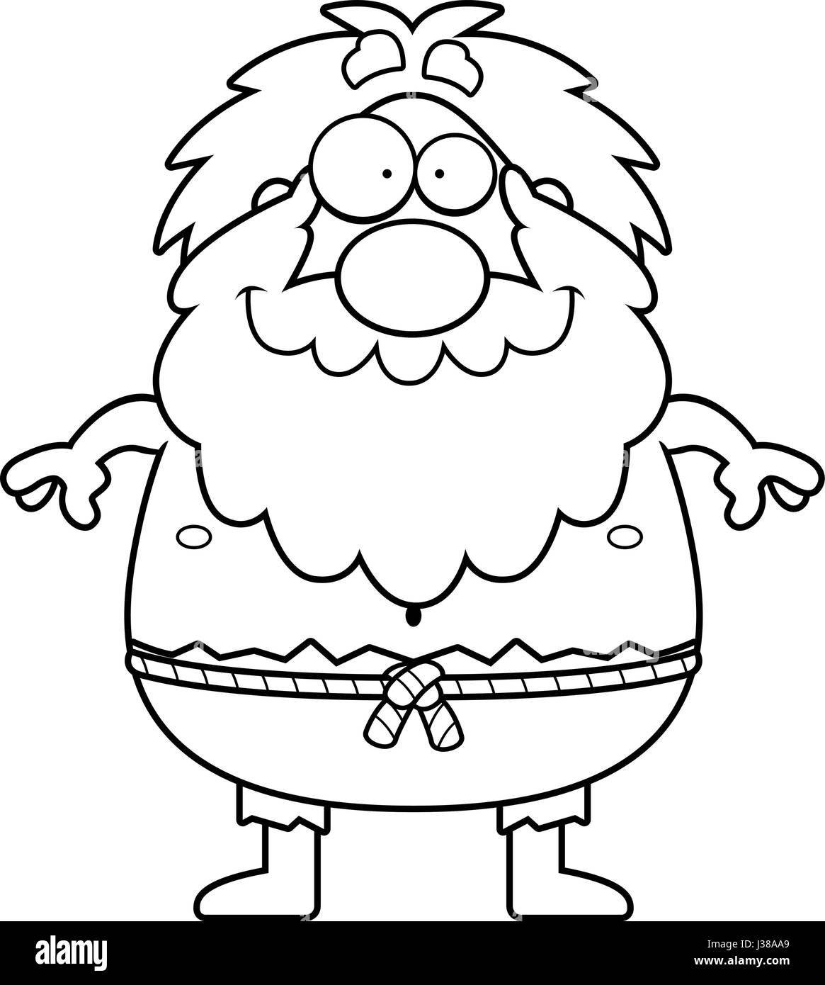 Happy Homeless Man Cartoon