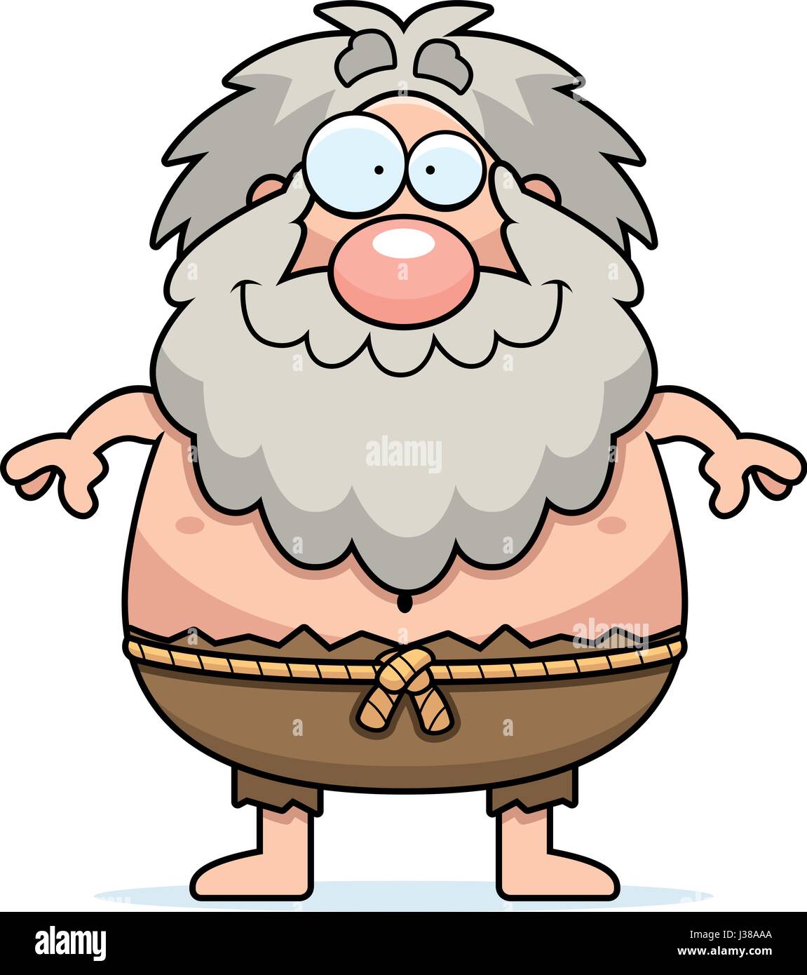 Happy Homeless Man Cartoon