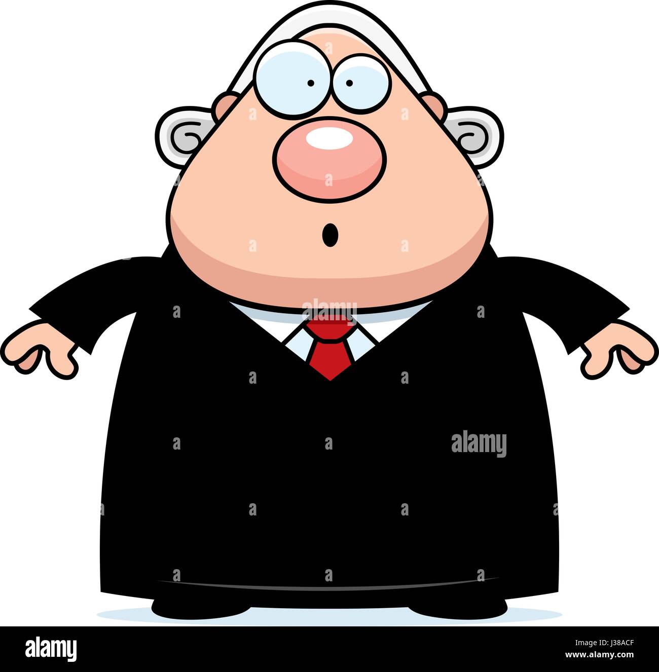 A cartoon illustration of a judge looking surprised Stock Vector Image ...