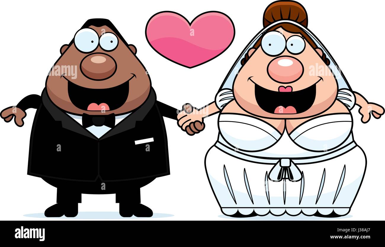 Funny Bride And Groom Cartoon