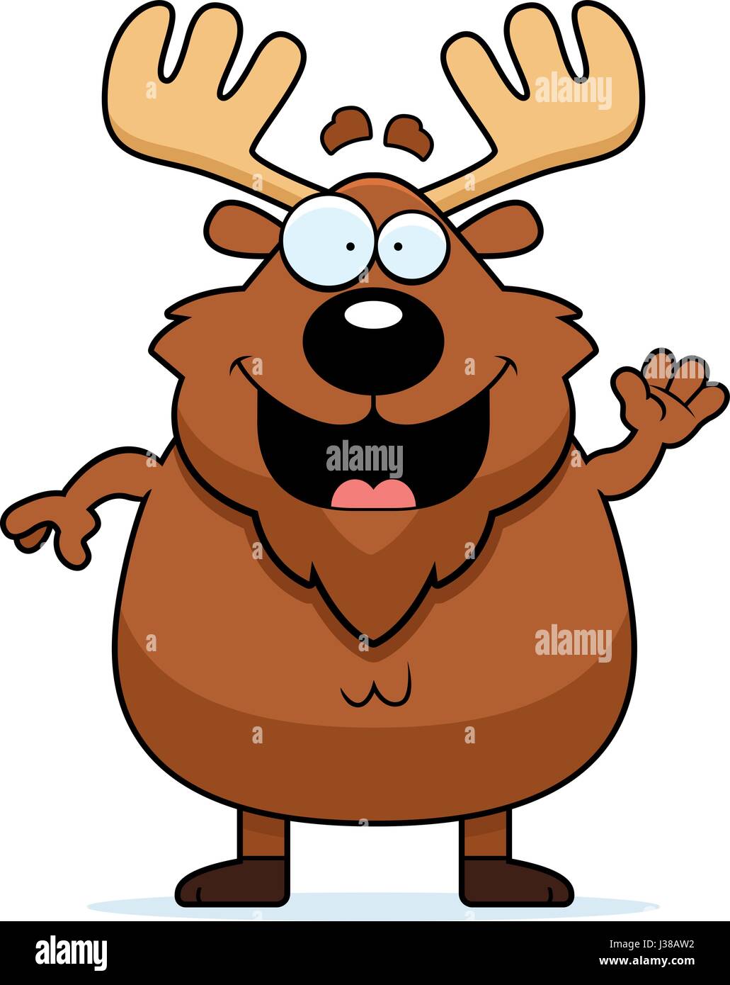 Cartoon Smiling Moose
