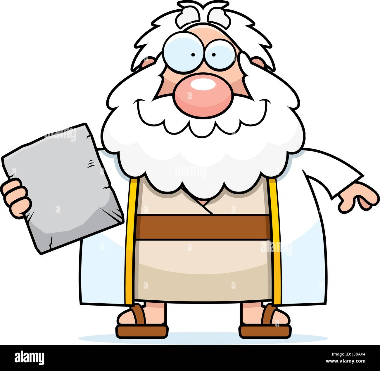 A cartoon illustration of Moses looking happy Stock Vector Image & Art ...