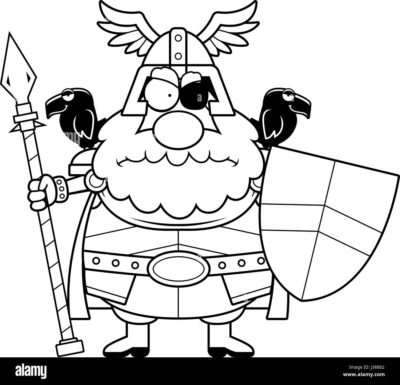 A cartoon illustration of Odin looking angry Stock Vector Image & Art ...
