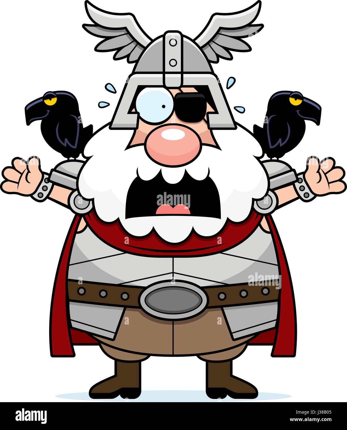 A cartoon illustration of Odin looking scared Stock Vector Image & Art ...
