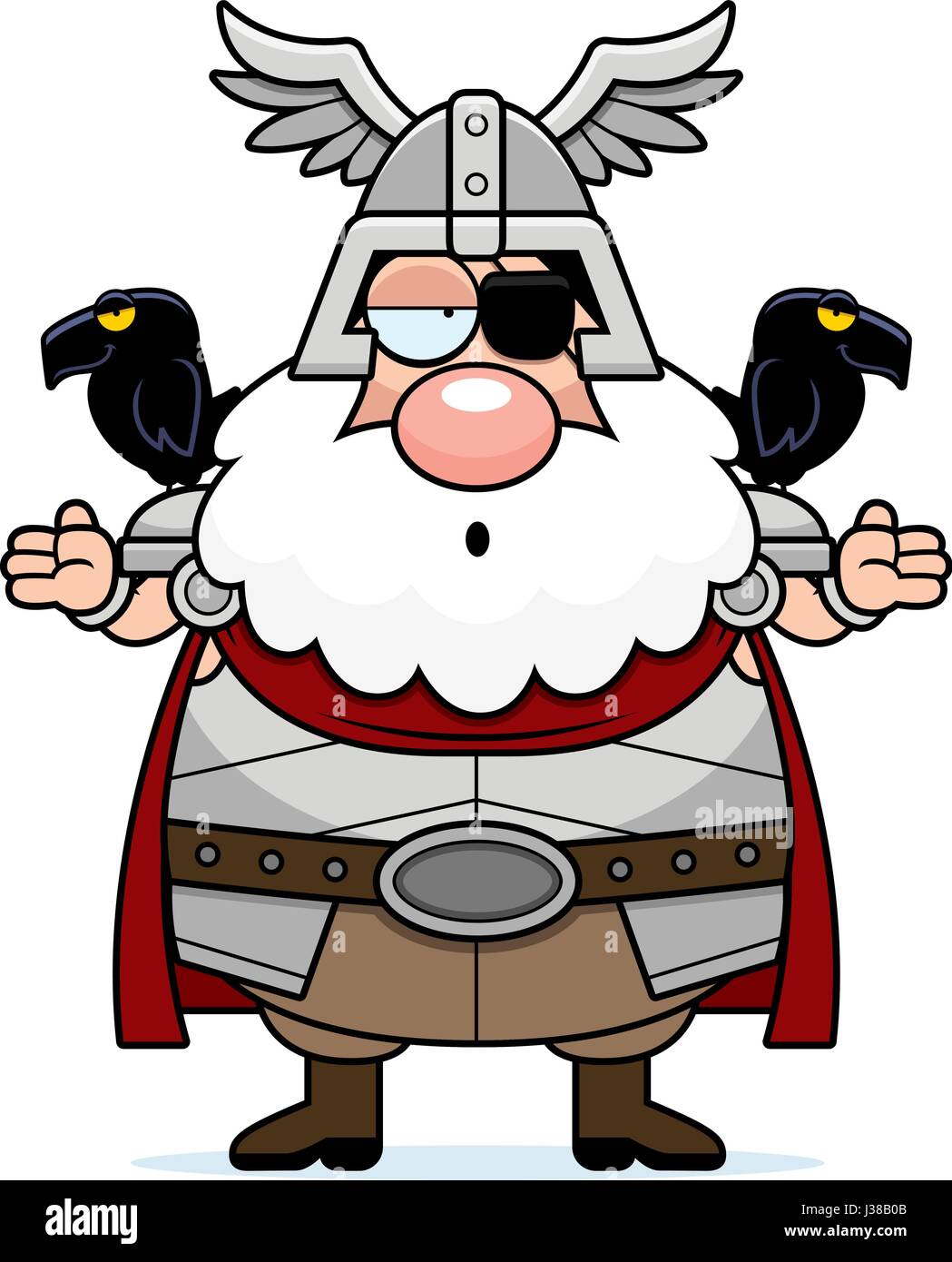A cartoon illustration of Odin looking confused Stock Vector Image ...