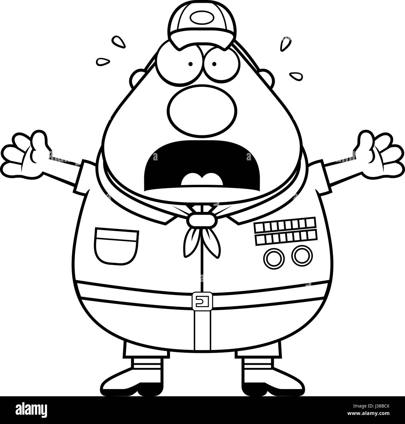 Cartoon panicking boy hi-res stock photography and images - Alamy