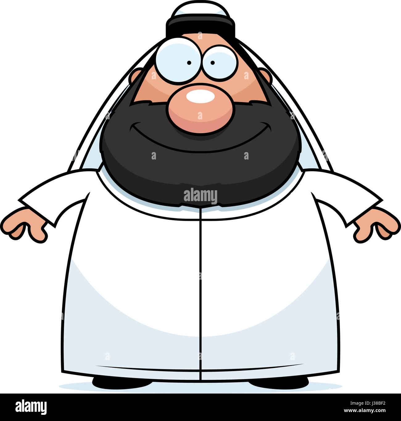 A cartoon illustration of a sheikh looking happy Stock Vector Image ...