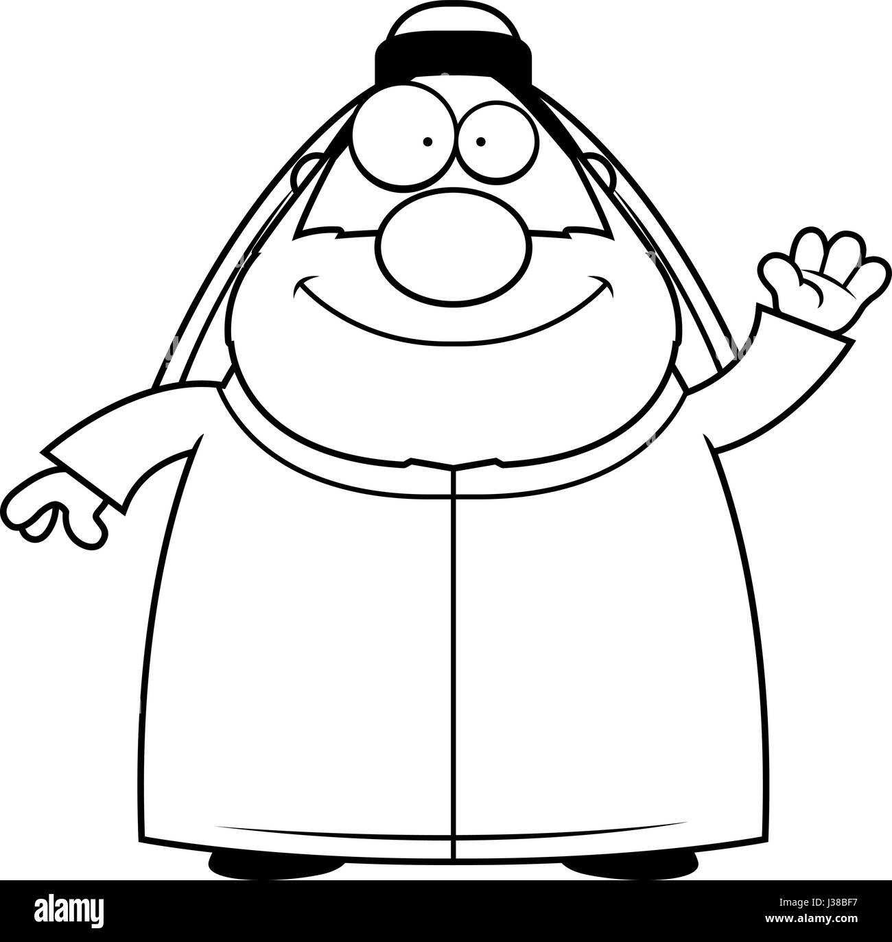 A cartoon illustration of a sheikh waving Stock Vector Image & Art - Alamy