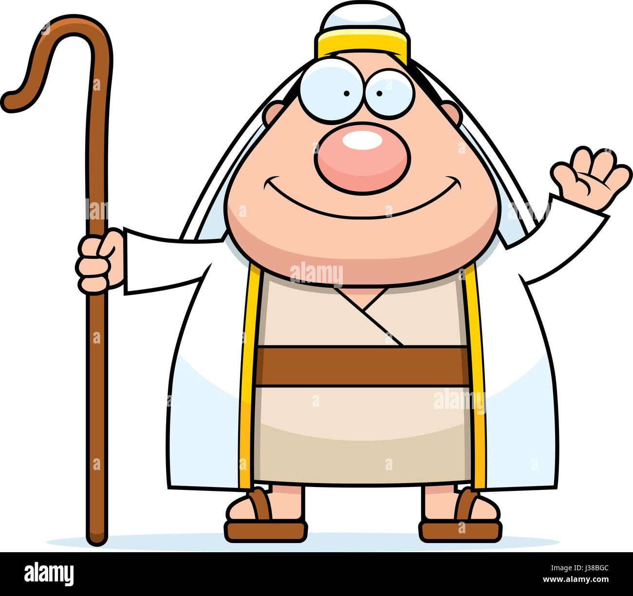 A cartoon illustration of a shepherd waving Stock Vector Image & Art ...