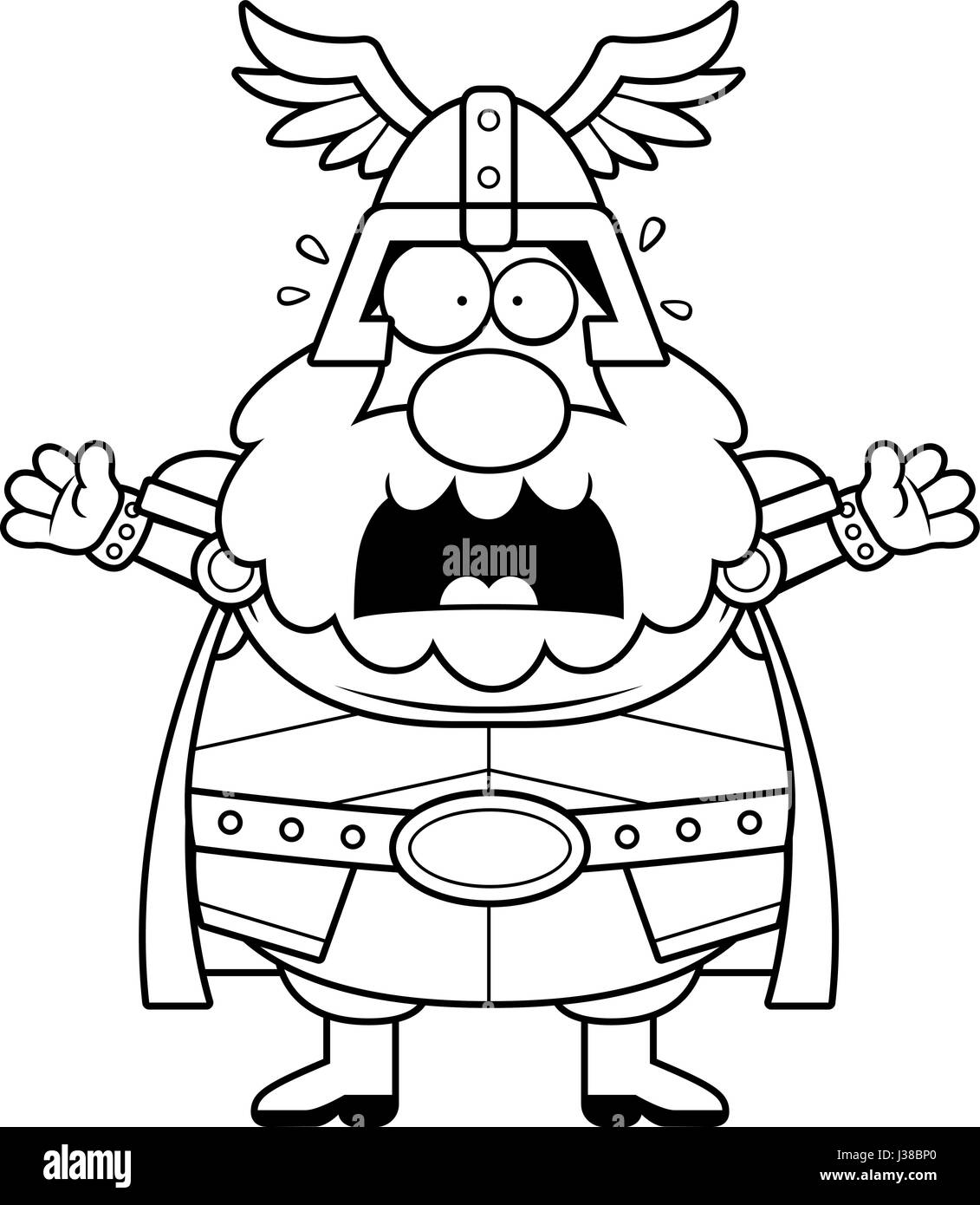 A cartoon illustration of Thor looking scared Stock Vector Image & Art ...