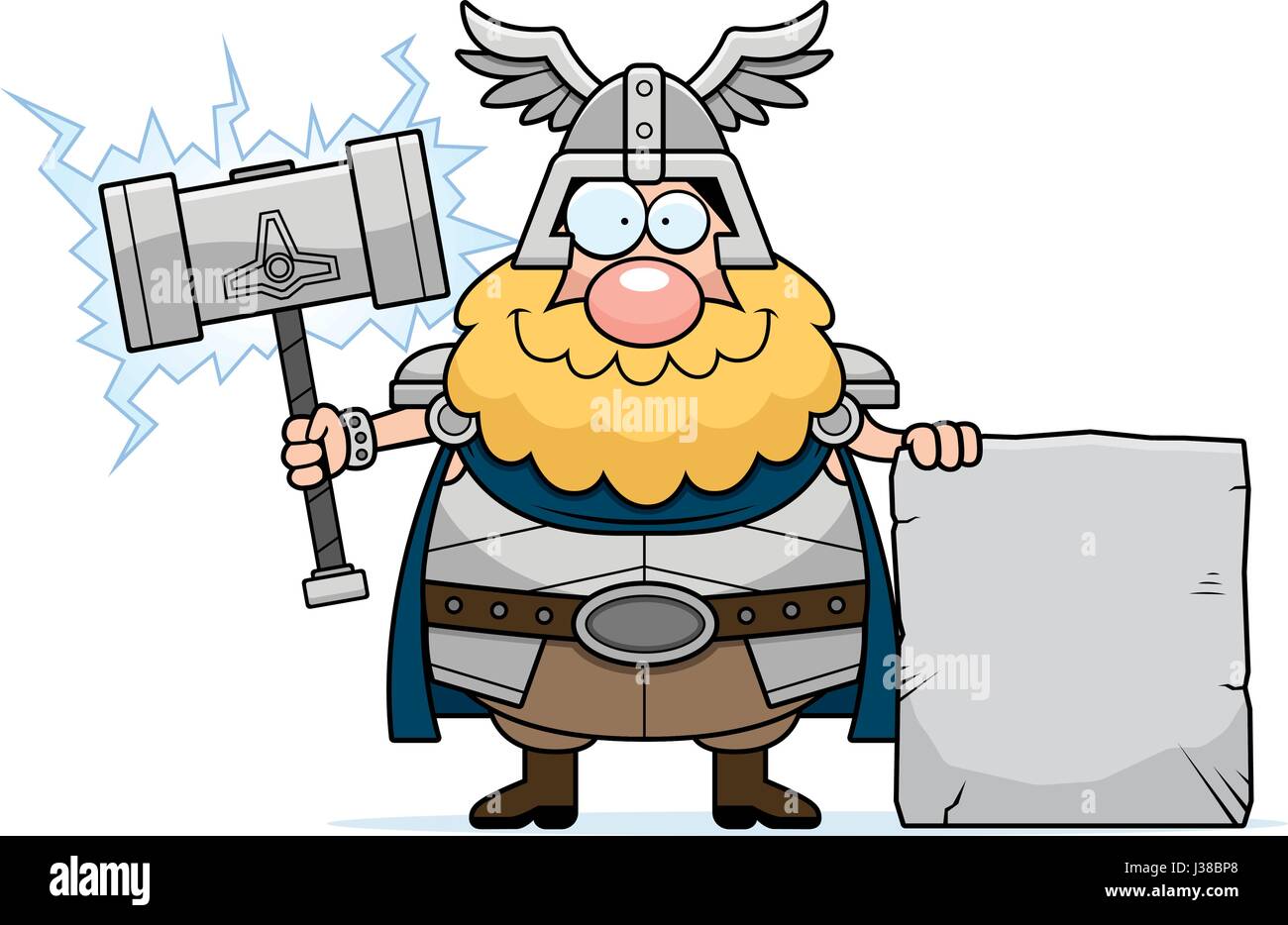A cartoon illustration of Thor with a sign Stock Vector Image & Art - Alamy