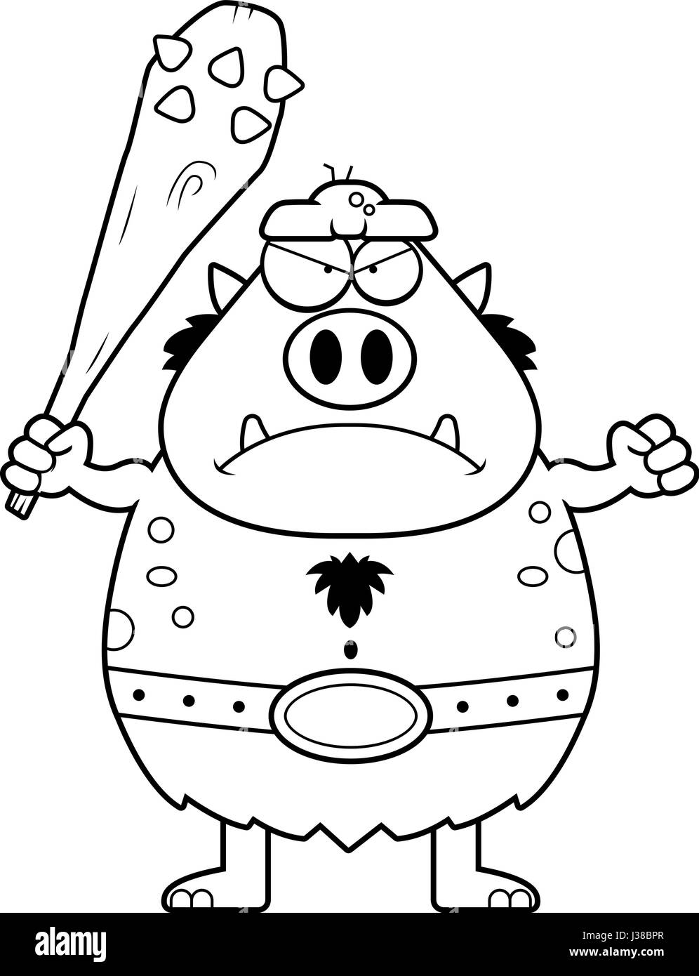 A cartoon illustration of a troll looking angry Stock Vector Image ...