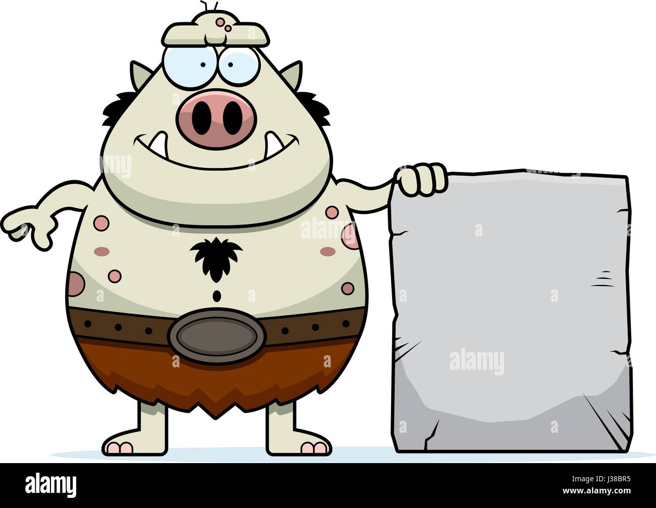 A cartoon illustration of a troll with a sign Stock Vector Image & Art ...