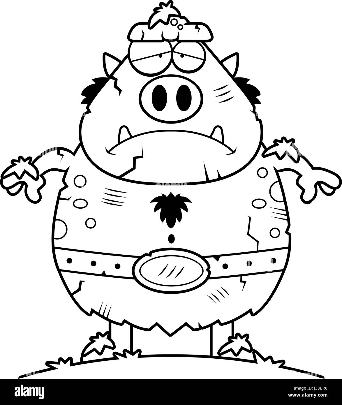 A cartoon illustration of a troll turned to stone Stock Vector Image ...