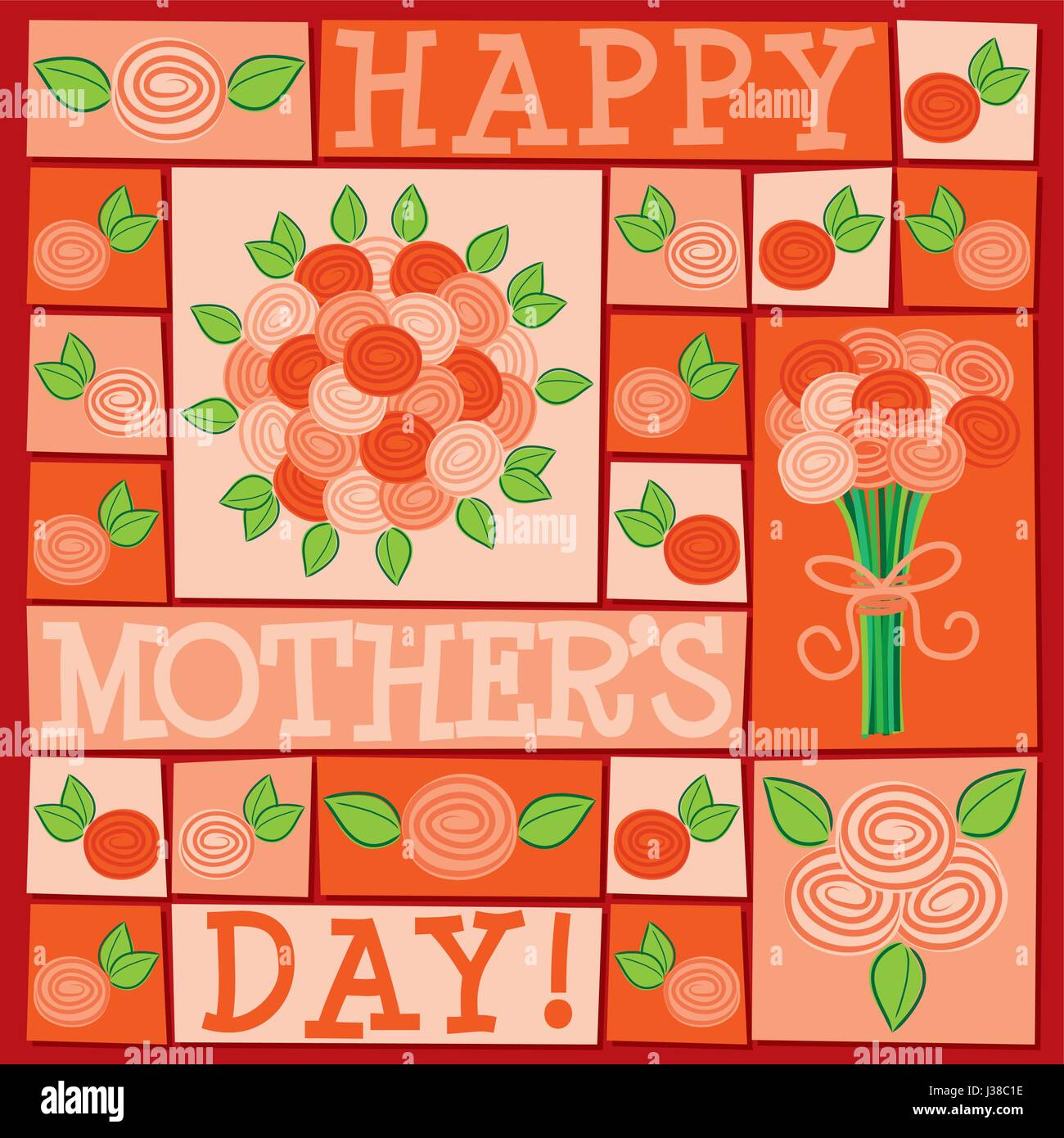 Peach roses Stock Vector Images - Alamy