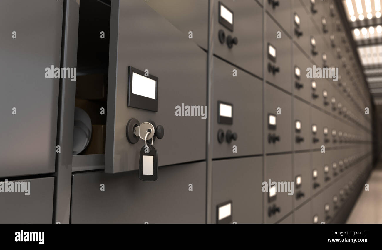 Key in The Bank - 3D Rendering Stock Photo - Alamy