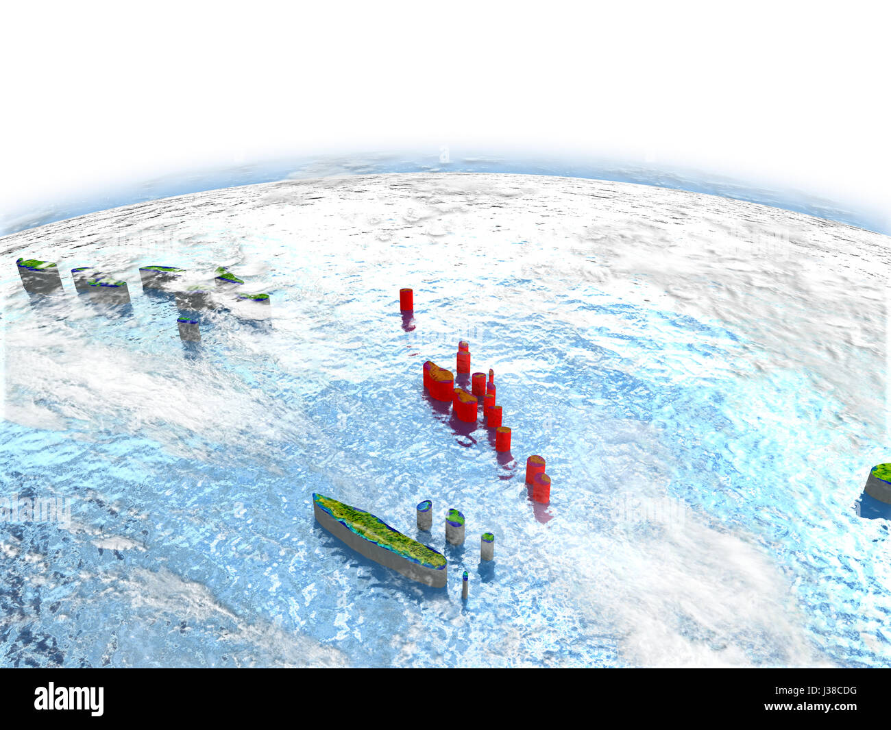 Vanuatu 3d map hi-res stock photography and images - Alamy