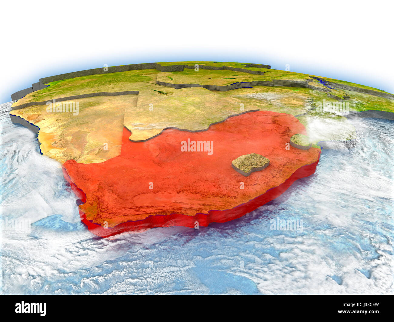 Map of africa 3d model hi-res stock photography and images - Alamy