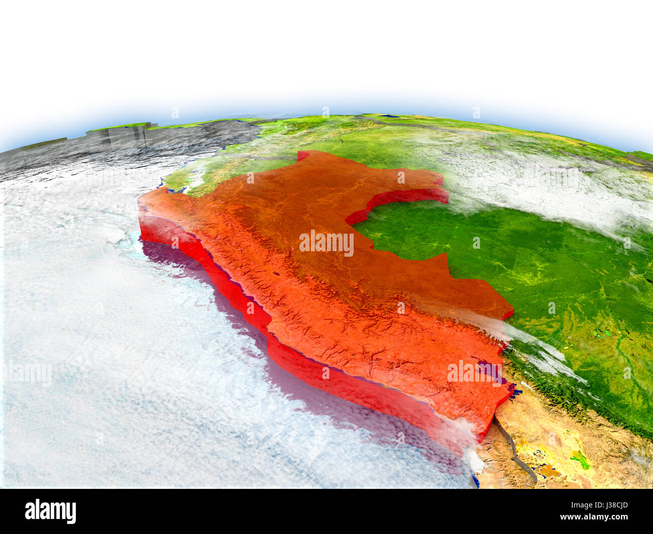 Peru satellite image hi-res stock photography and images - Alamy