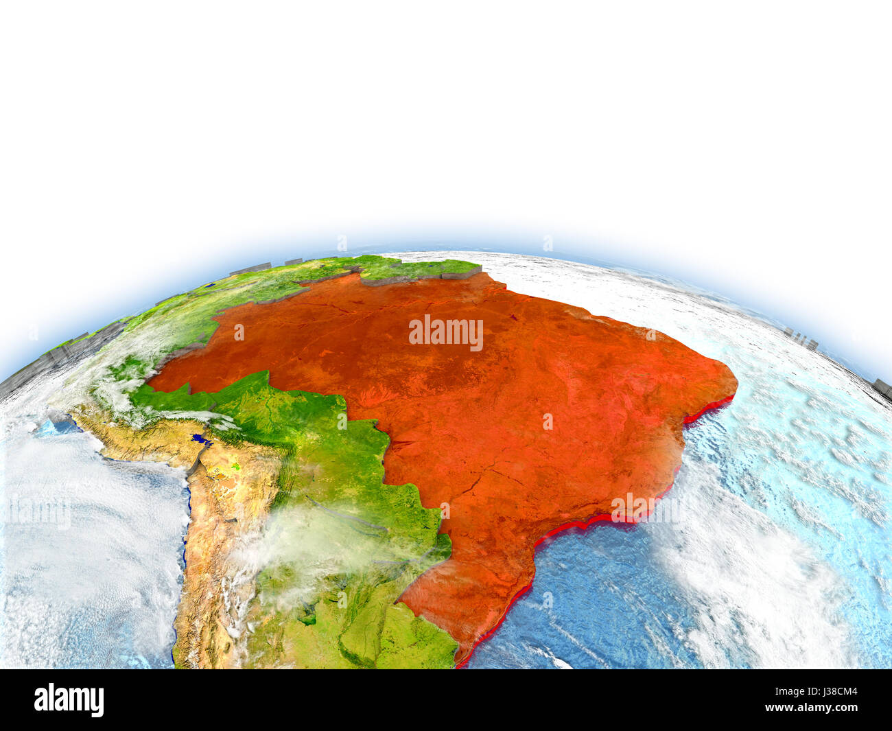 Brazil on model earth hi-res stock photography and images - Alamy