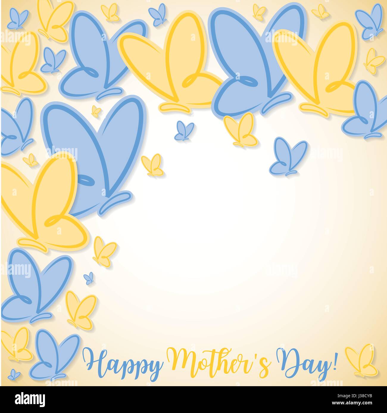 Happy Mother's Day butterfly card in vector format Stock Vector Image ...