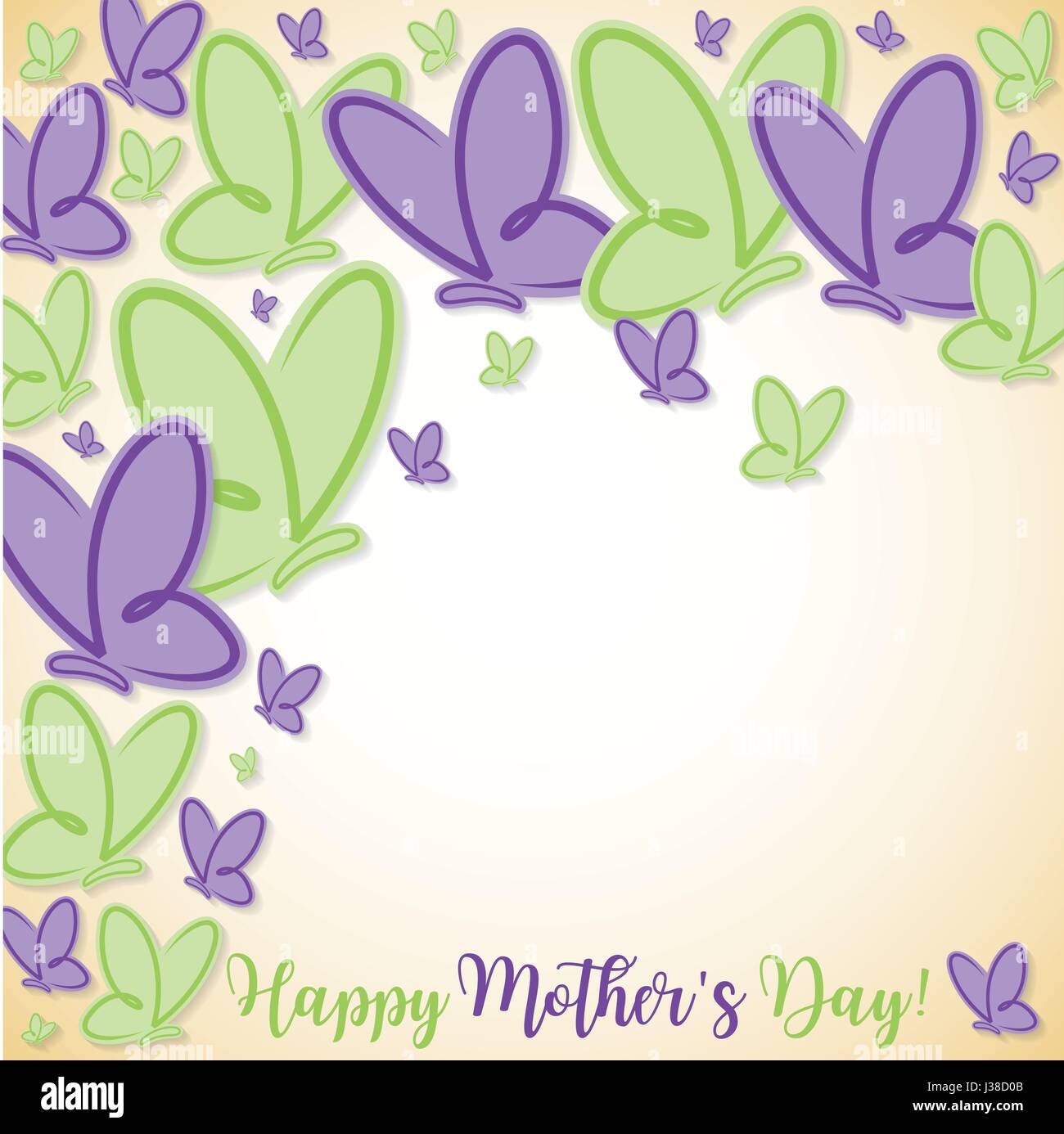 Happy Mother's Day butterfly card in vector format Stock Vector Image ...
