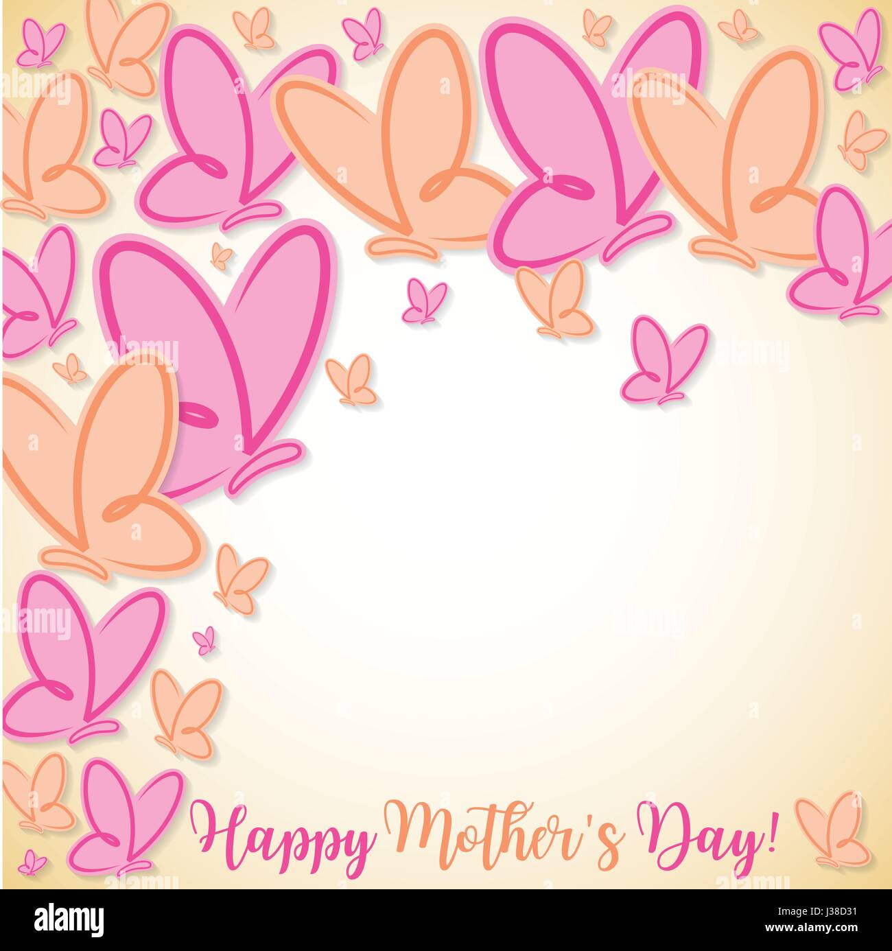 Happy Mother's Day butterfly card in vector format Stock Vector Image ...