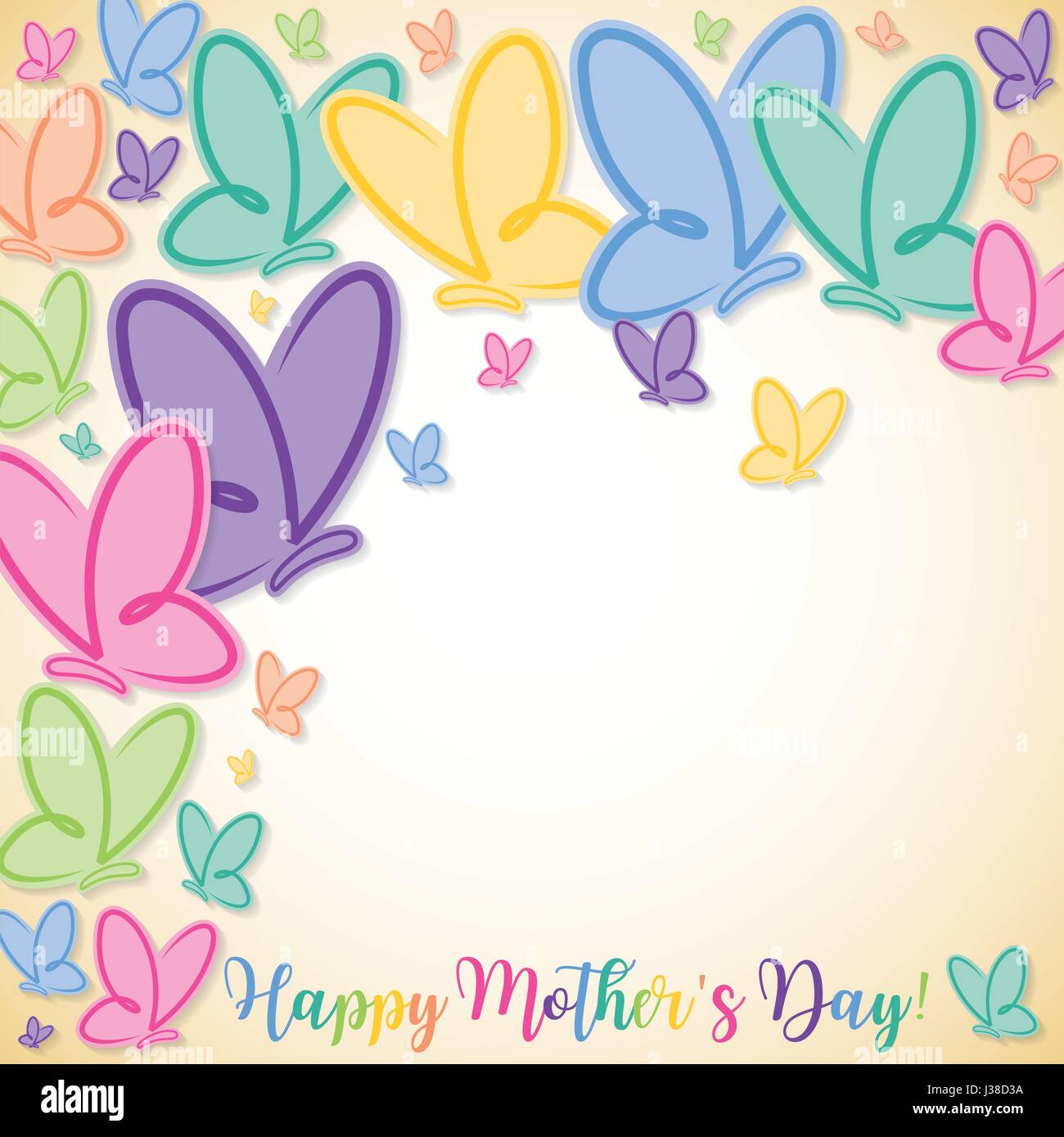 Happy Mother's Day butterfly card in vector format Stock Vector Image ...